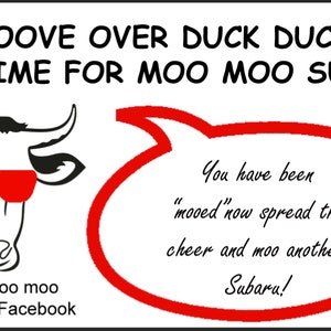 MOO MOO SUBARU Tags - Etsy