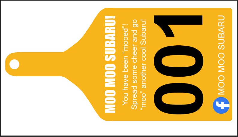 MOO MOO SUBARU Tags - Etsy
