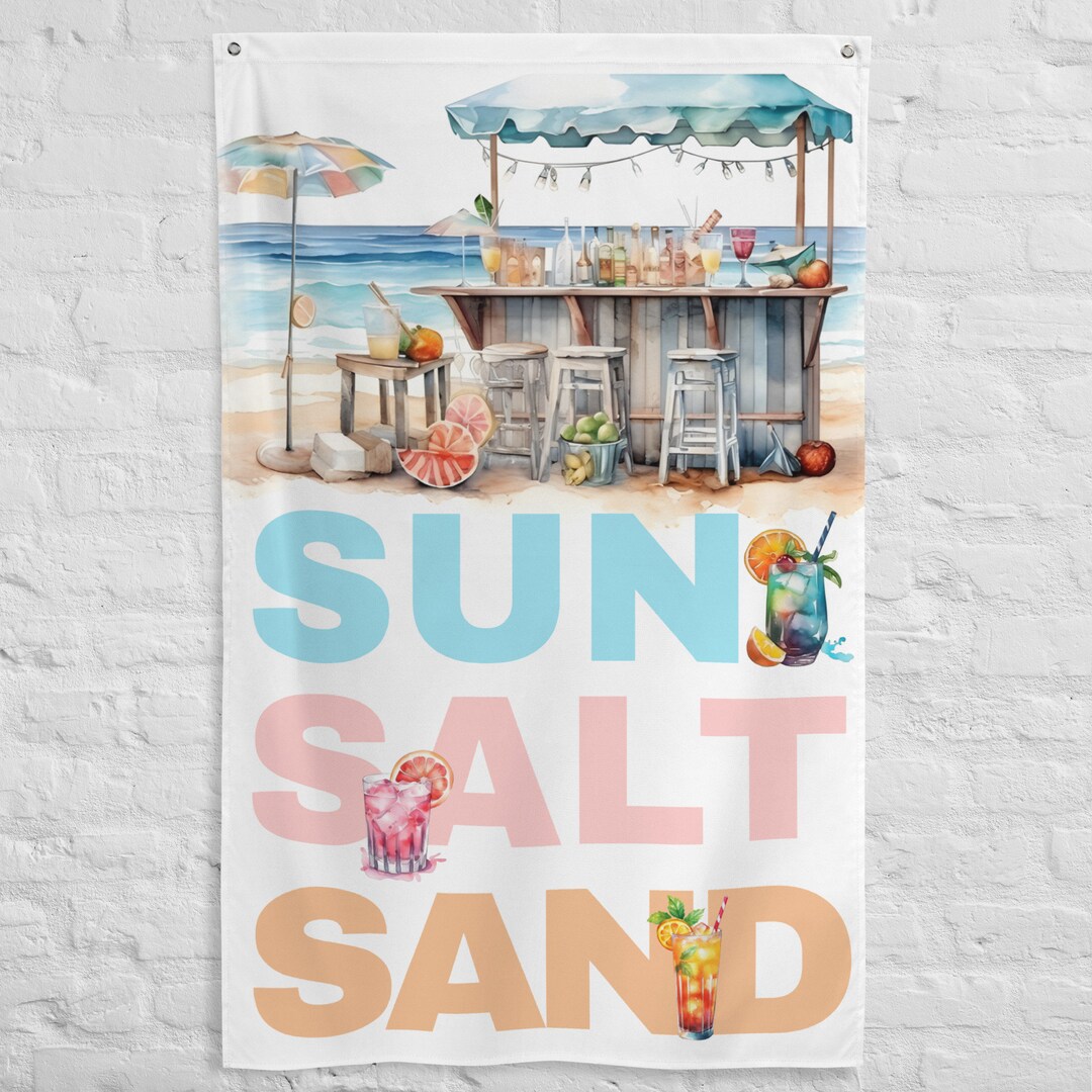 Sun Salt Sand Beach Wall Banner - Etsy