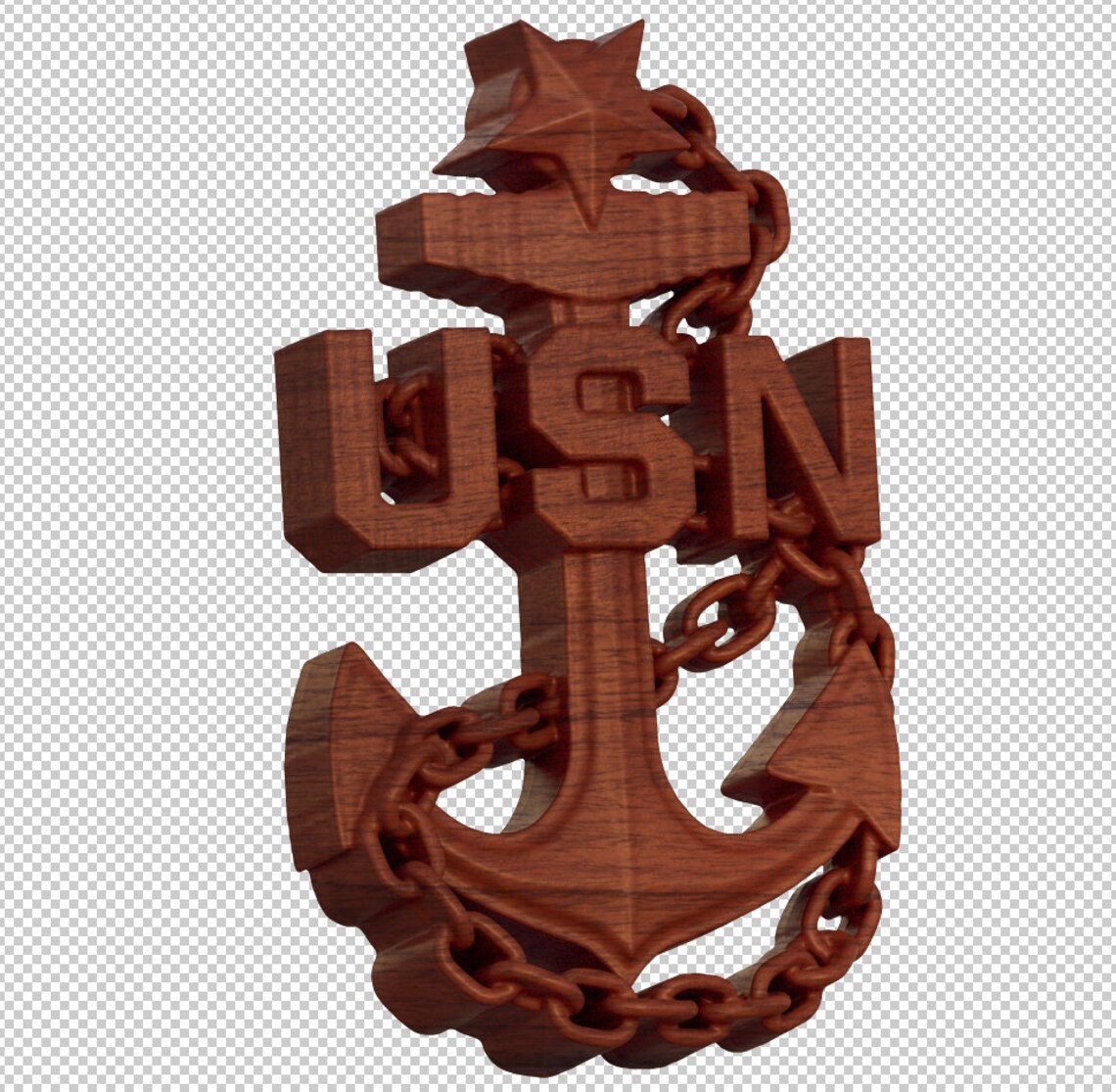 USN Senior Chief Anchor STL for CNC and 3D Printing - Etsy