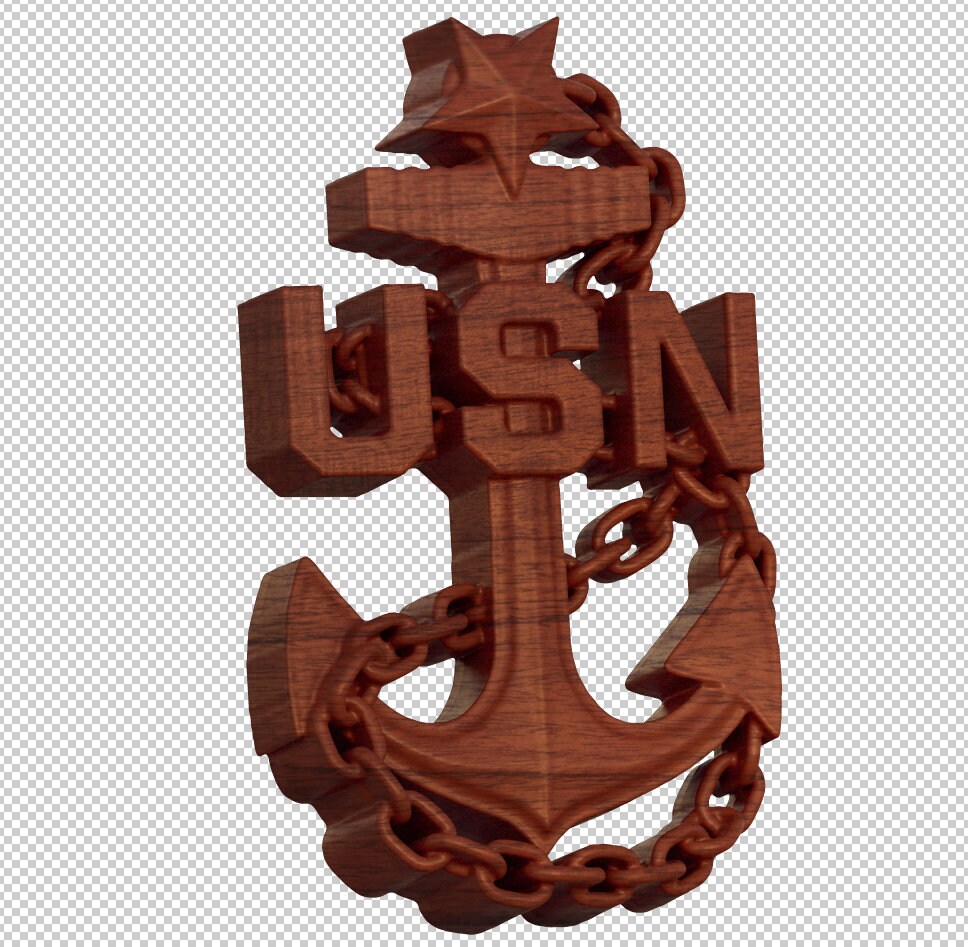 USN Senior Chief Anchor STL for CNC and 3D Printing - Etsy