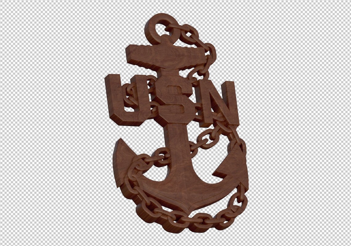 USN Chief Anchor STL for CNC and 3D Printing - Etsy