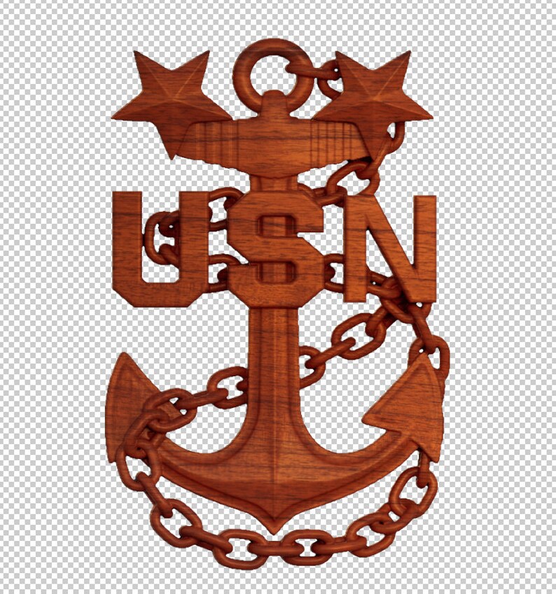 USN Master Chief Anchor STL for CNC and 3D Printing - Etsy