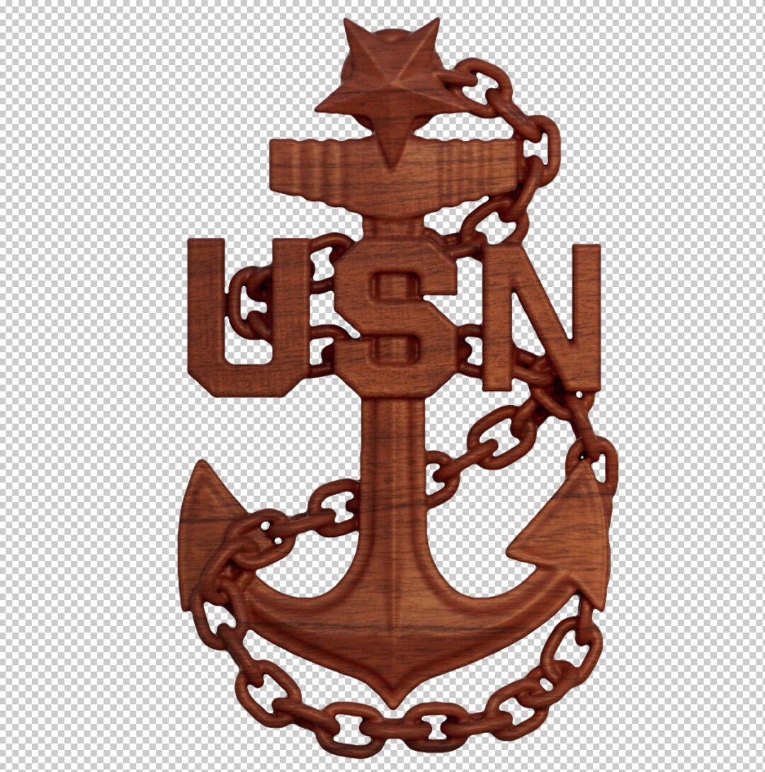 USN Senior Chief Anchor STL for CNC and 3D Printing - Etsy
