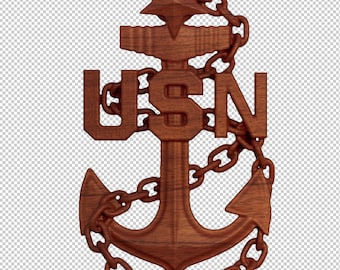 USN Master Chief Anchor STL for CNC and 3D Printing - Etsy