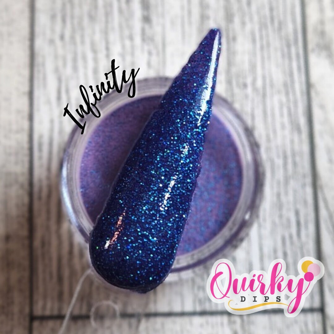Infinity Dip Powder - Purple and Blue Fine Glitter Dip Powder, Acrylic ...