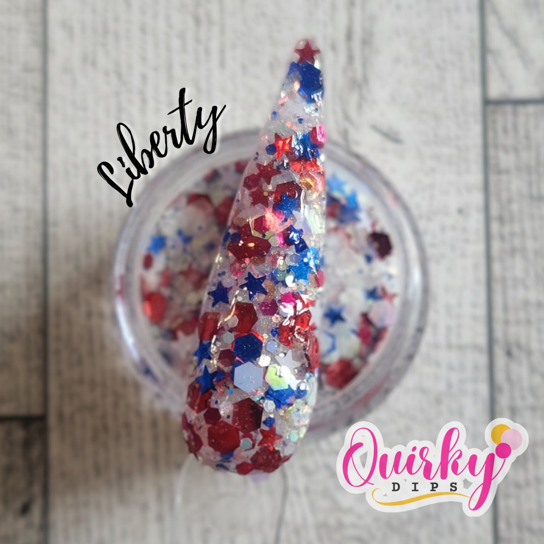 Liberty, Dip Powder - 4th of July Dip Powder, Juneteenth Dip Powder ...