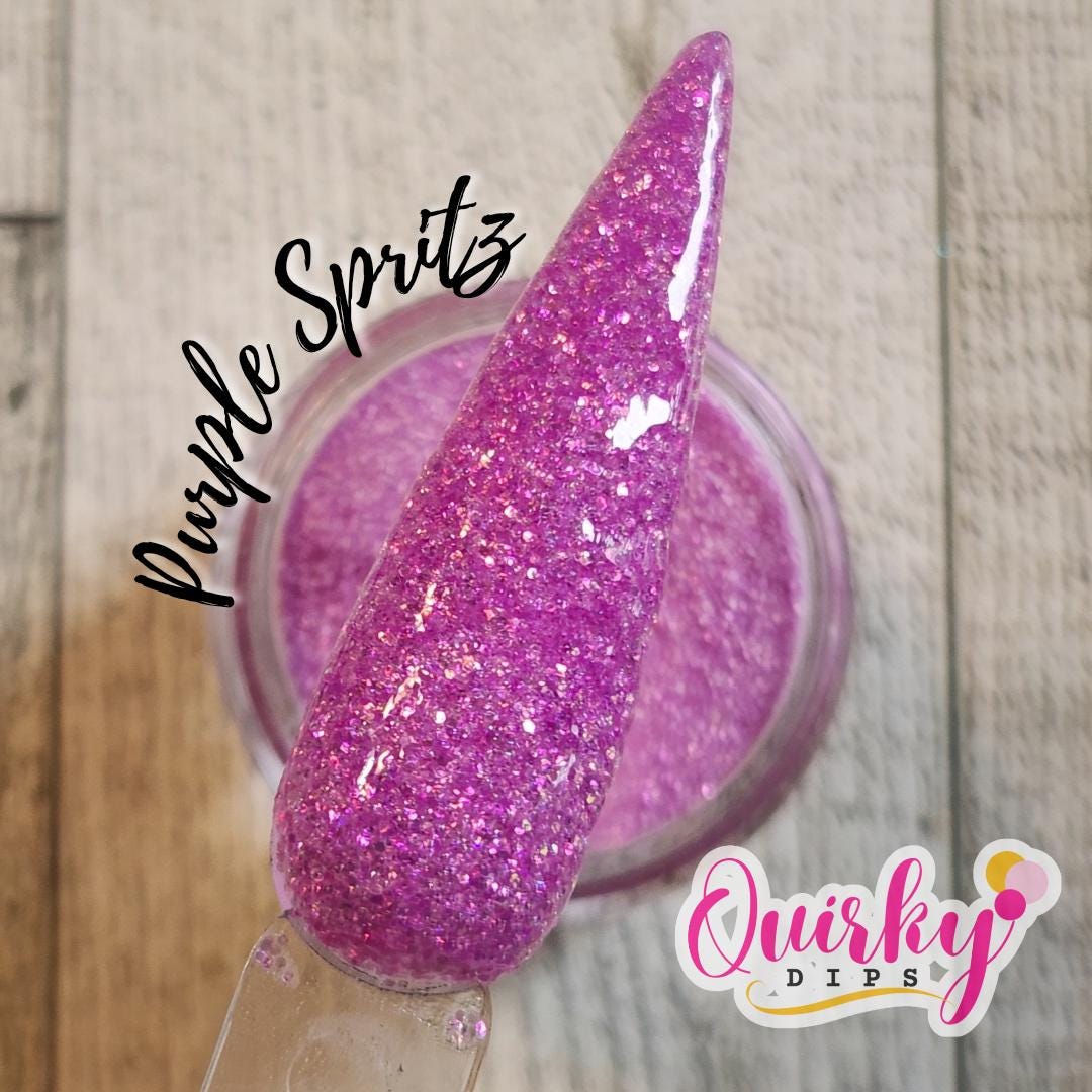 Purple Spritz Dip Powder - Fine Purple Glitter Dip Powder, Quirky Dips ...