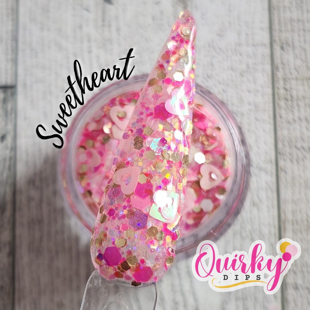 Sweetheart Dip Powder Valentine's Day Dip Powder, Pink Glitter Dip ...