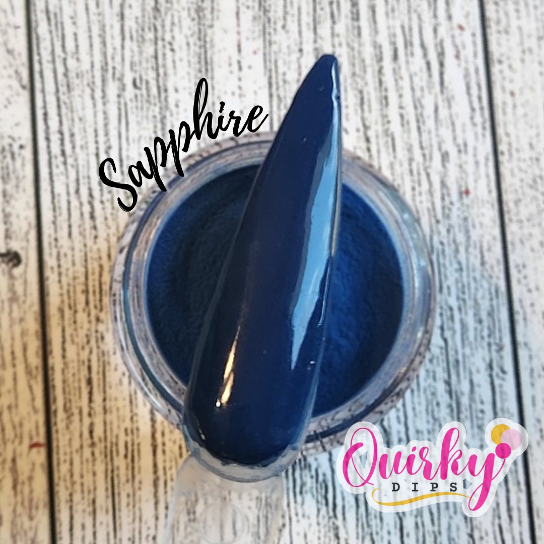 Sapphire Dip Powder -dark Blue Dip Powder, Acrylic Dip Powder, Nail Dip ...