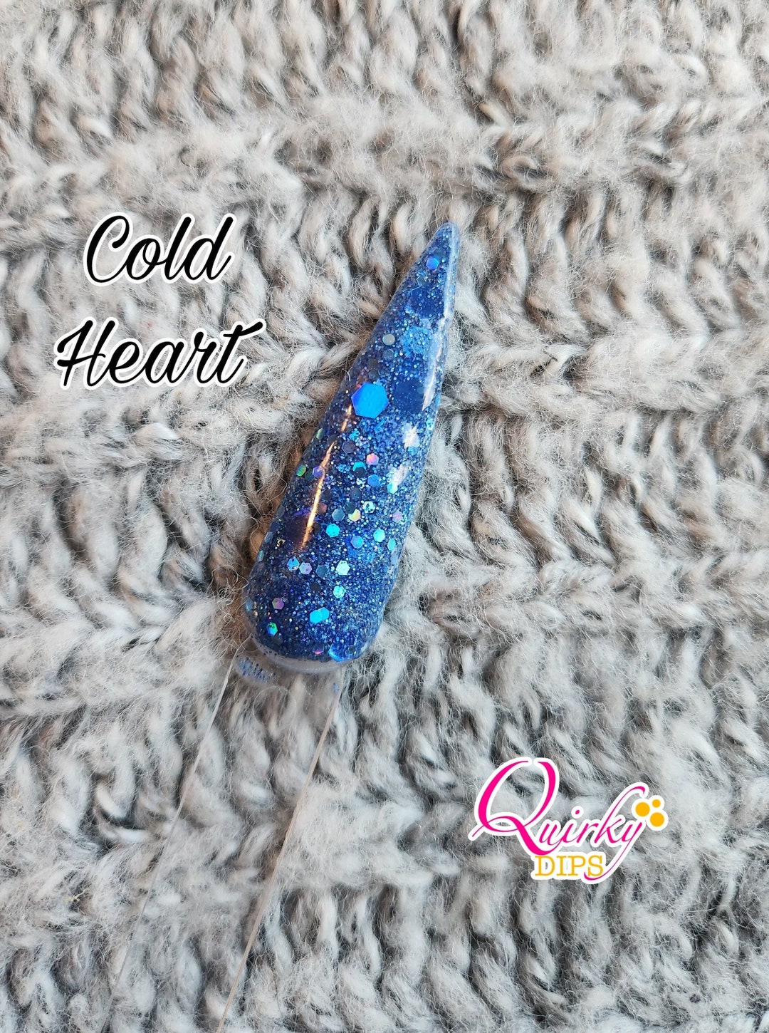 Cold Heart Dip Powder - Glitter Dip Powder, Blue Glitter Nail Dip, Blue ...