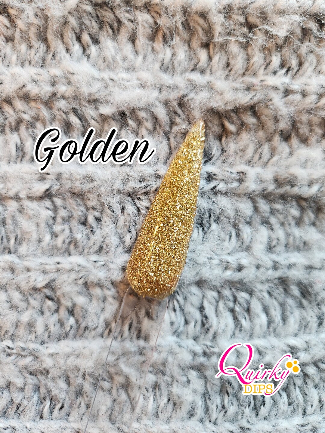 Golden - Fine Gold Glitter Dip Powder, Acrylic Dip Powder, Nail Dip ...