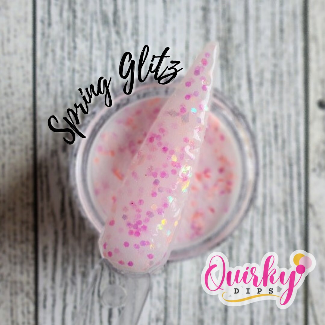 Spring Glitz Dip Powder - Glitter Dip Powder, Pink Dip Powder, Acrylic ...