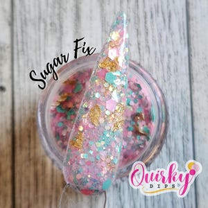 Kirsten's Trio- Sugar Fix Glitter Dip Powder, Nail Dip Powder, Sweet ...
