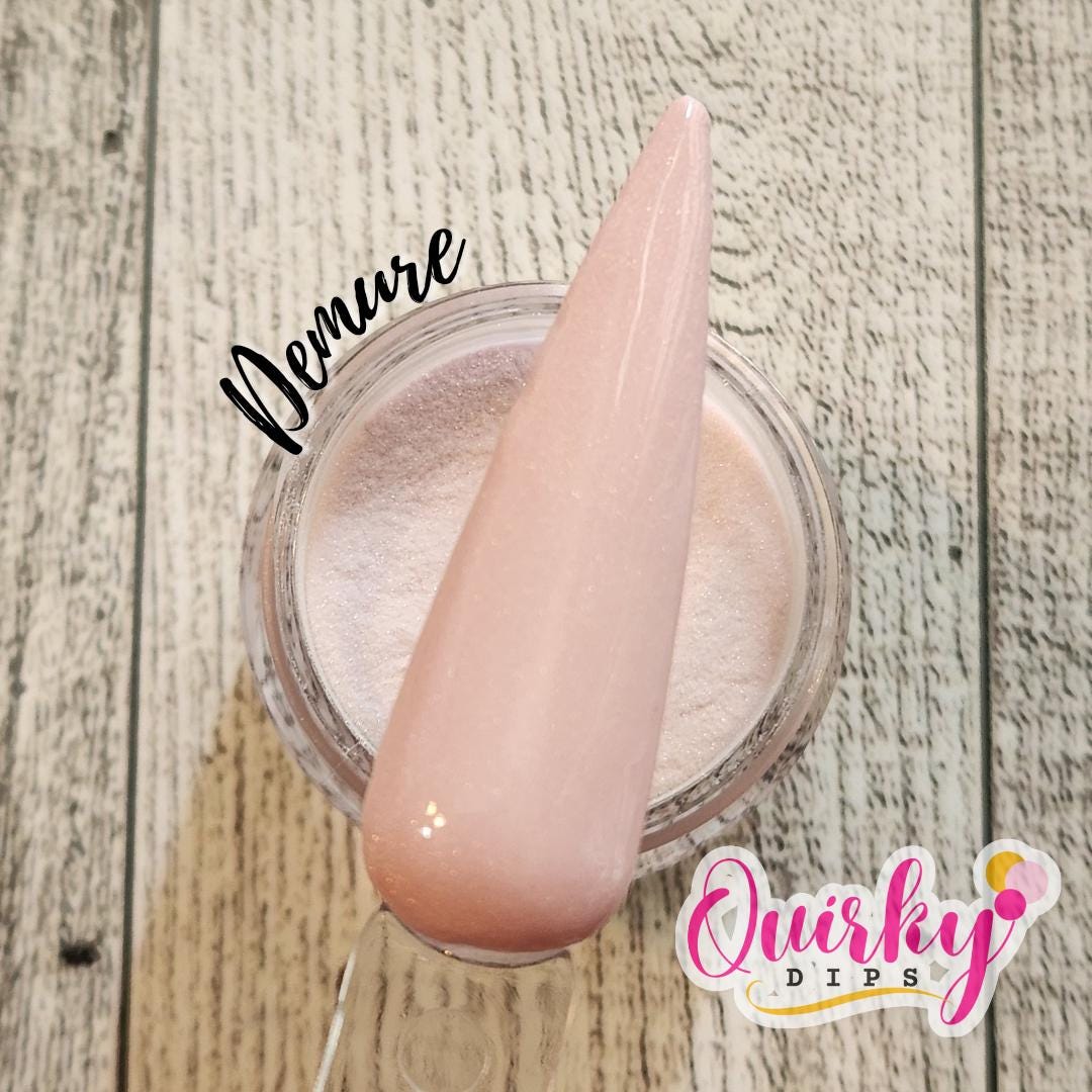 Demure Dip Powder - Light Pink Shimmer Dip Powder, Dip Powder, Nail Dip ...
