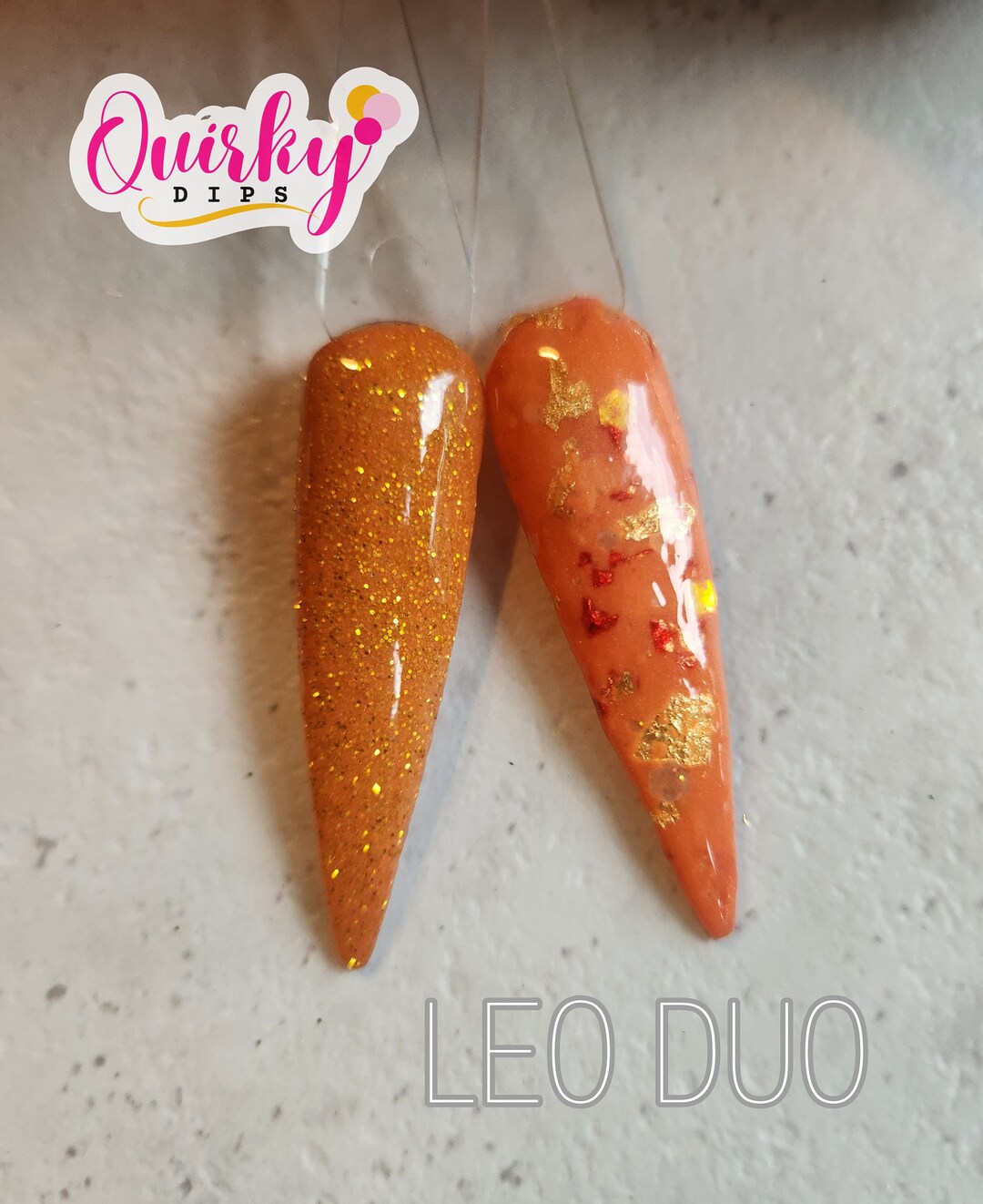 Leo Duo - Leo, Fiery, Orange Dip Powder, Orange Fine Glitter, Quirky ...
