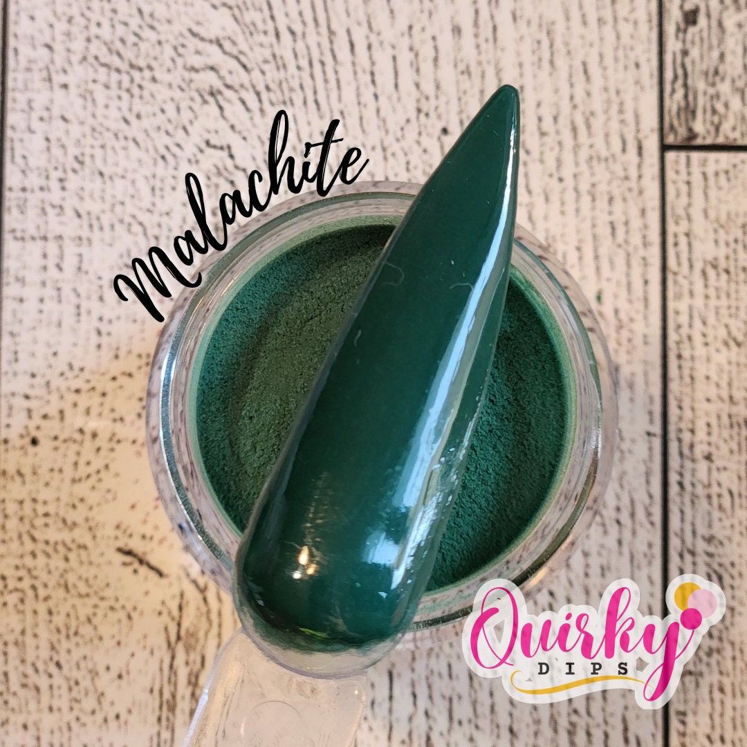 Malachite Dip Powder - Dark Green Dip Powder, Acrylic Dip Powder, Nail ...