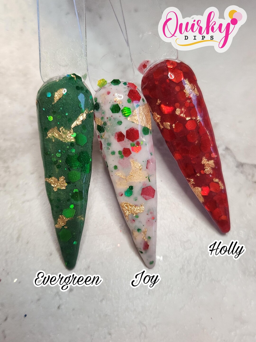 Holiday Trio 2024 - Joy, Holly, and Evergreen, Christmas Dip Powder ...