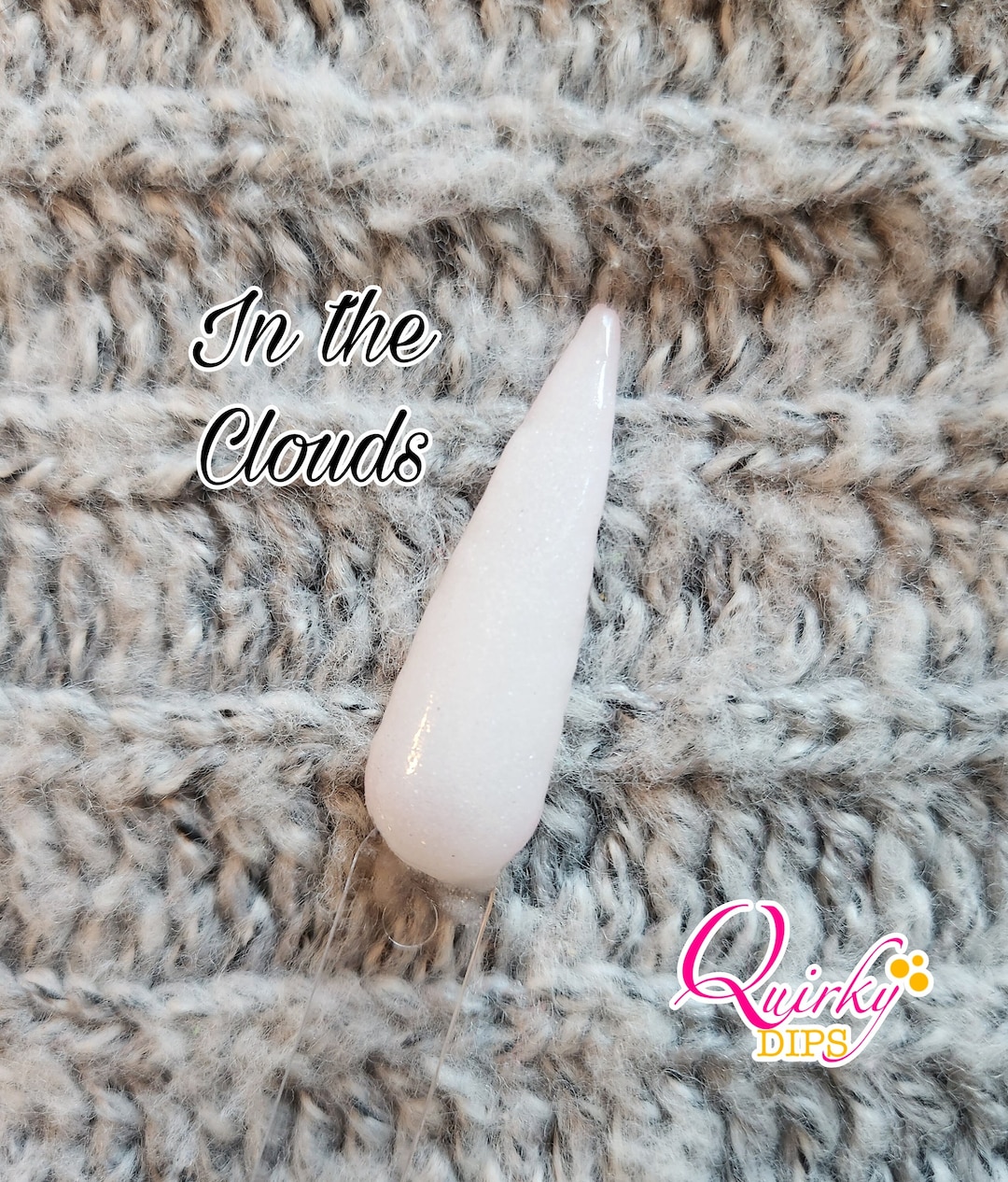 In the Clouds - White Glitter Dip Powder, Acrylic Dip Powder, Nail Dip ...