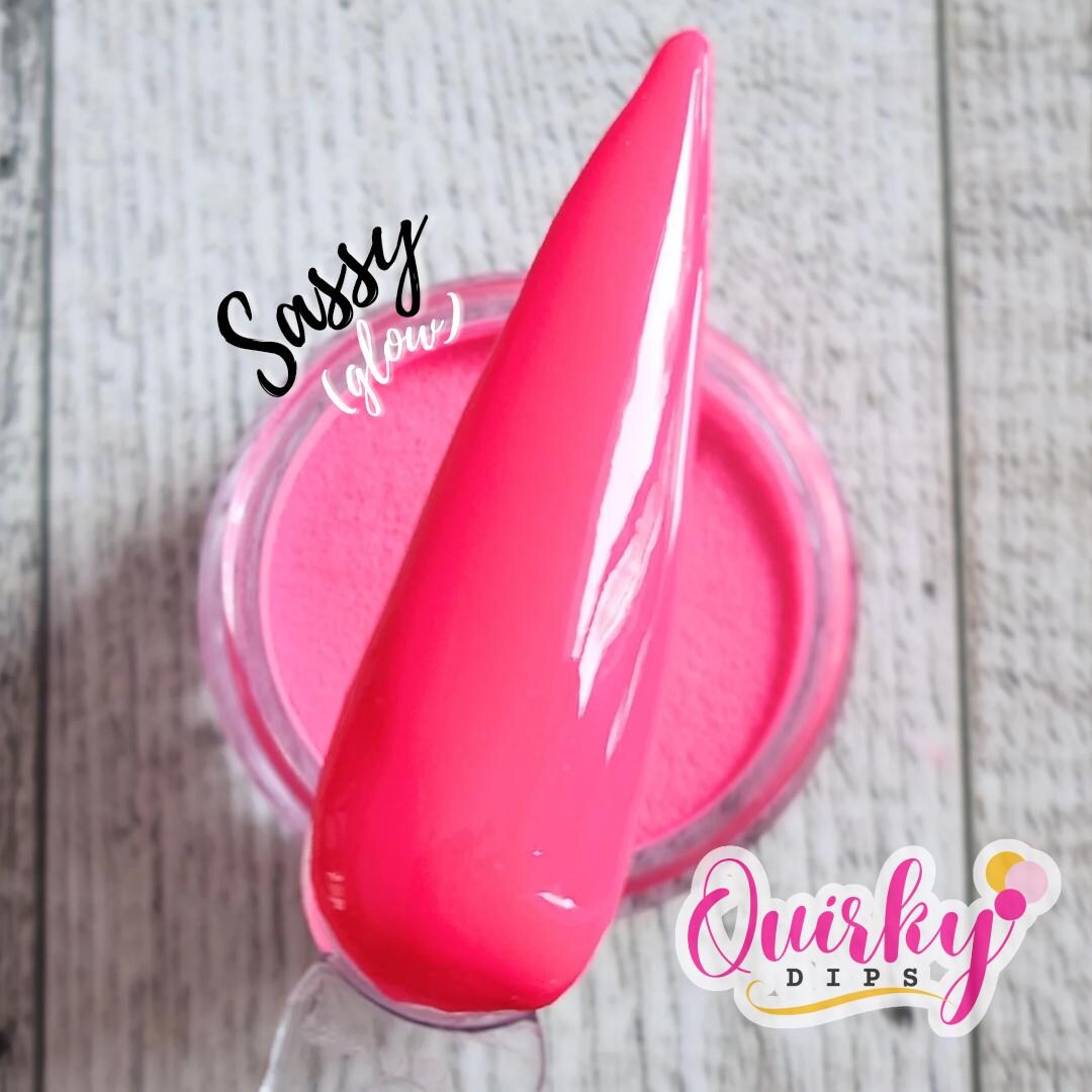 Sassy Dip Powder - Glow Dip Powder, Hot Pink Dip Powder, Quirky Dips ...