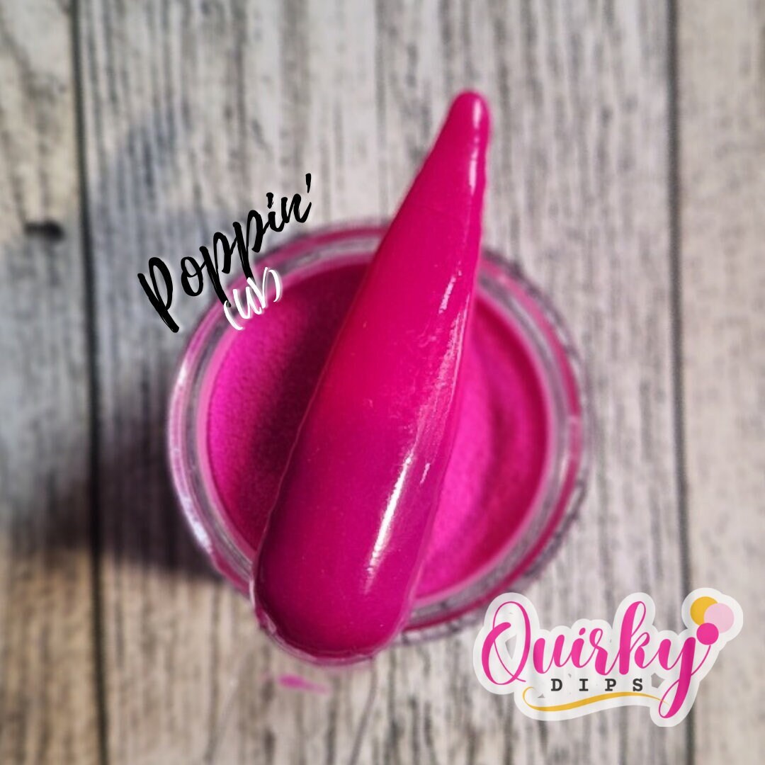 Poppin' Dip Powder - Pink UV Dip Powder, Sun Changer Nail Dip, Acrylic ...