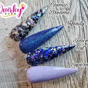 Infinity Dip Powder - Purple and Blue Fine Glitter Dip Powder, Acrylic ...