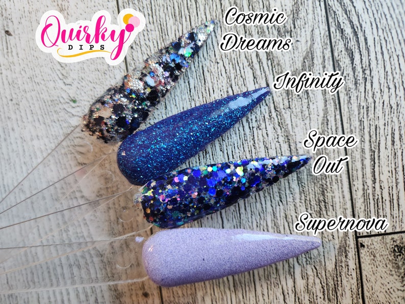 Infinity Dip Powder - Purple and Blue Fine Glitter Dip Powder, Acrylic ...