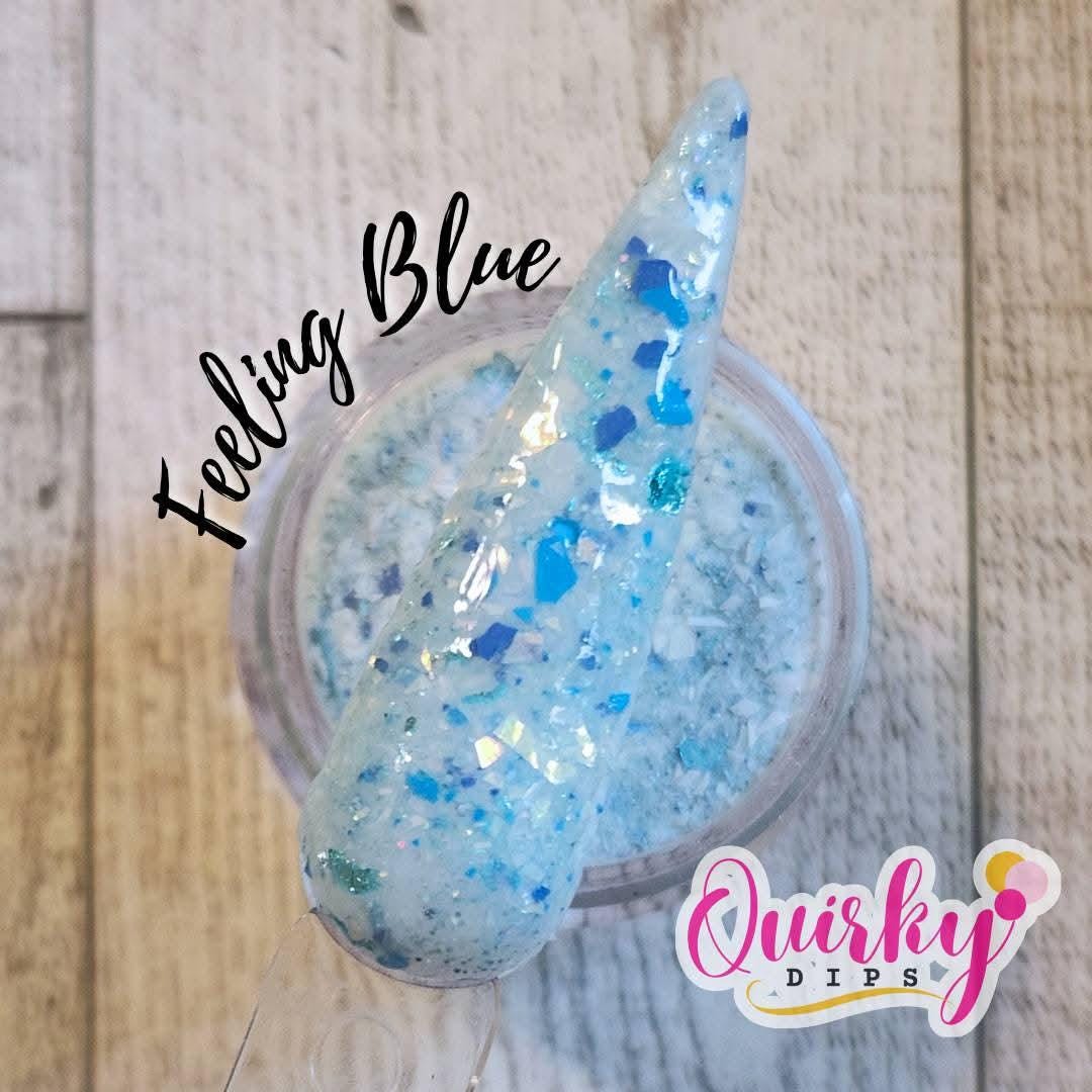 Feeling Blue Dip Powder - Terrazzo Man Glitter Dip Powder, Foil & Flake ...