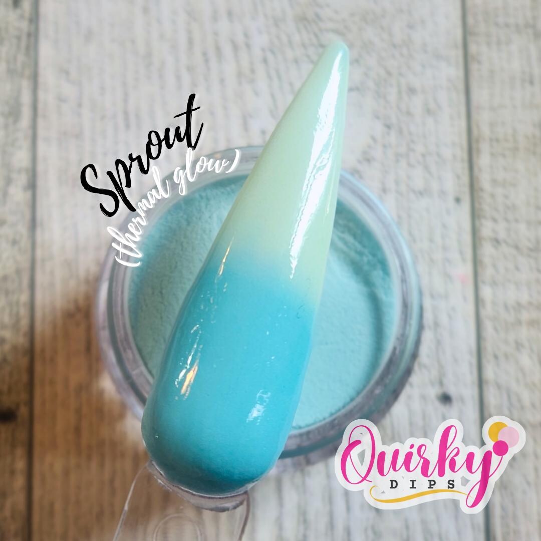 Sprout Dip Powder - Turquoise Glow Dip Powder, Blue Dip Powder, Quirky ...
