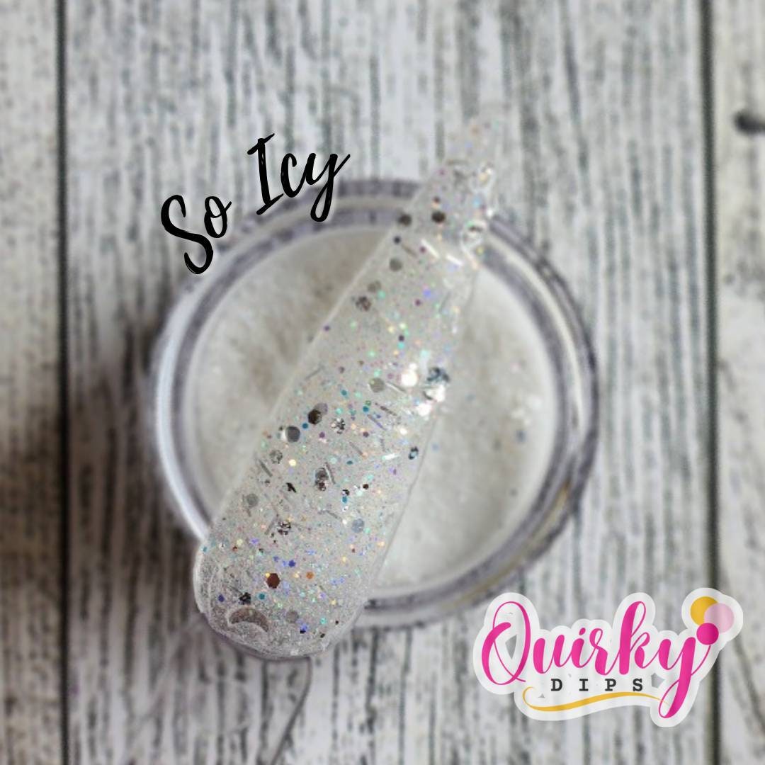 So Icy Dip Powder - Silver Glitter Dip Powder, Quirky Dips, Sparkly Dip ...