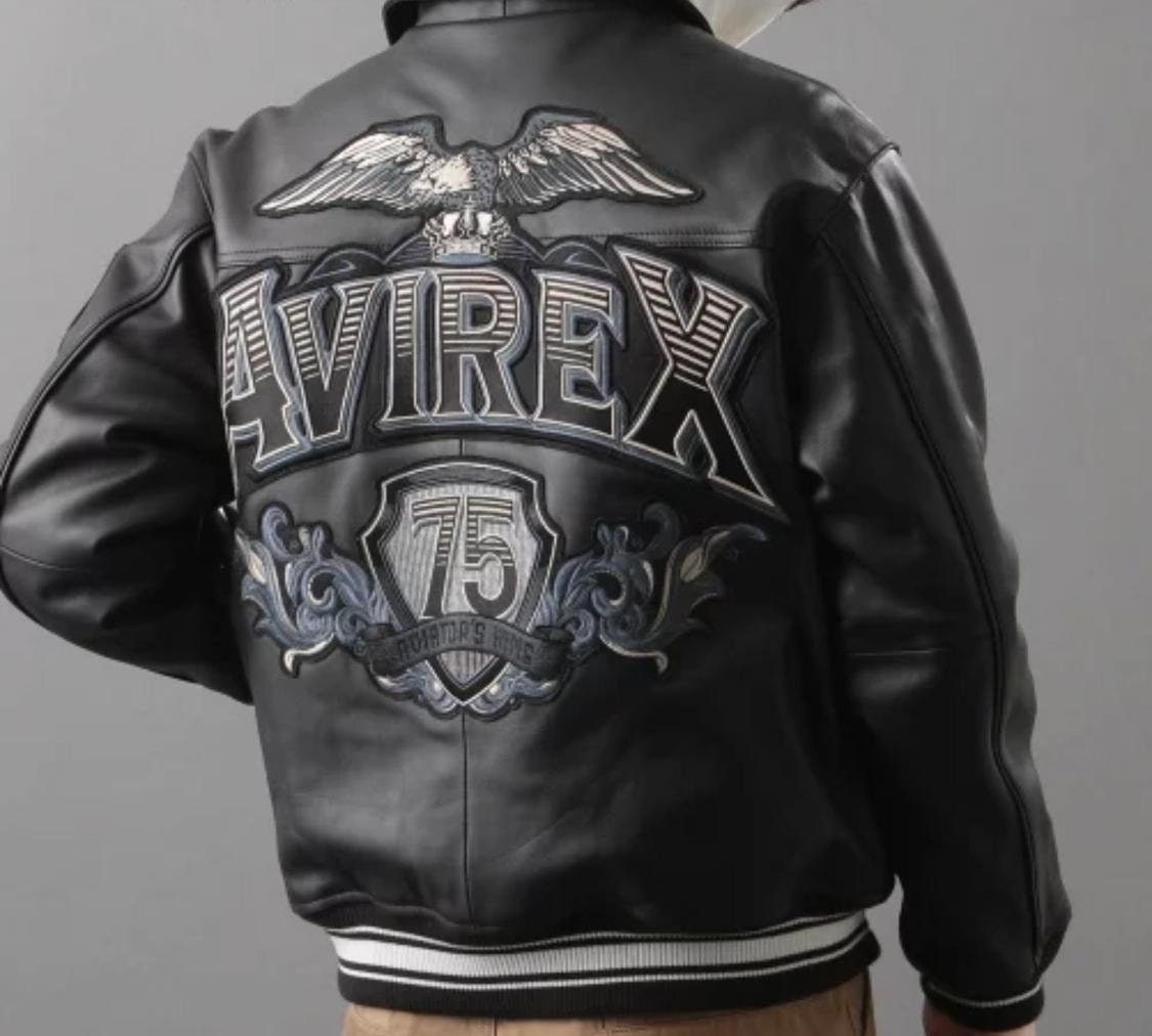 AVIREX USA Edition Icon Jacket in Black Colour, Military Bomber Jacket,men's Bomber Jacket ...