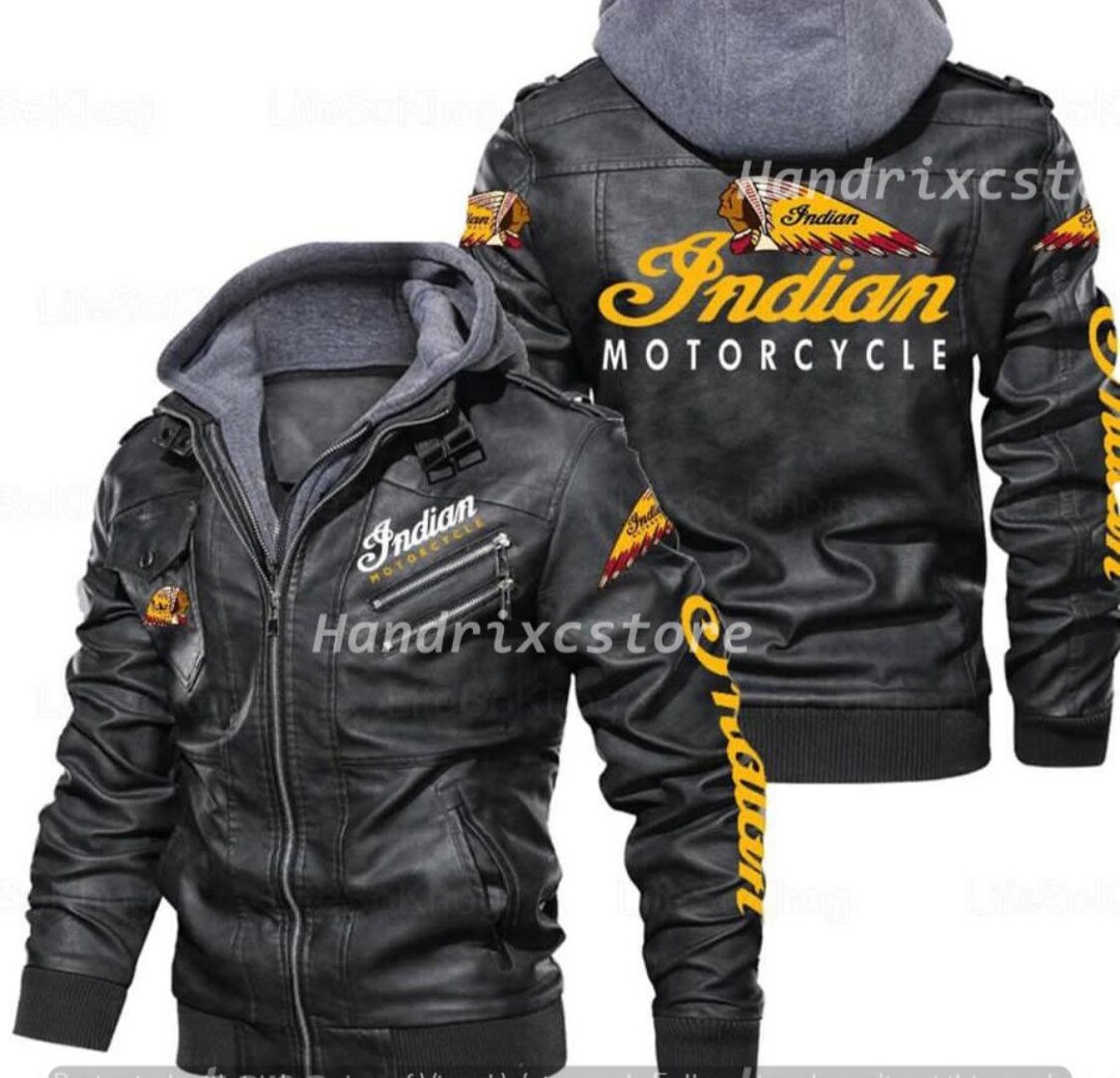 Indian Motorcycle Leather Jacket, Indian Mens Jacket, Motorcycle Jacket ...