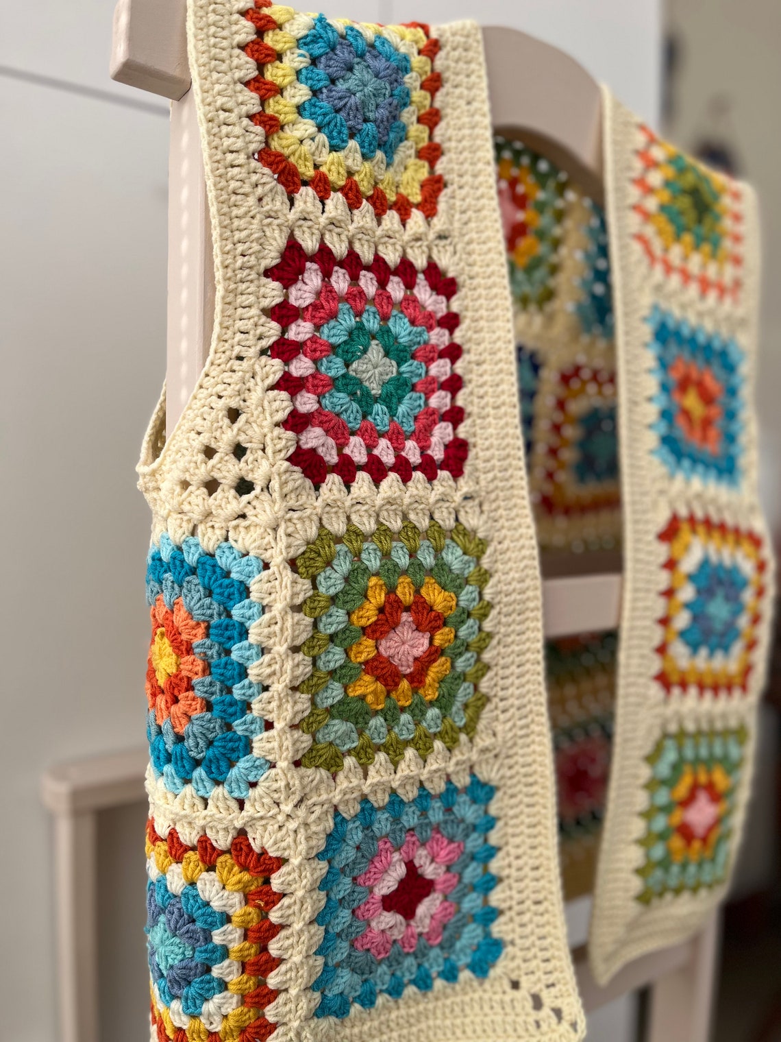 Woman Vest Colorfull Vest Patchwork Vest Afgan Vest Woman - Etsy