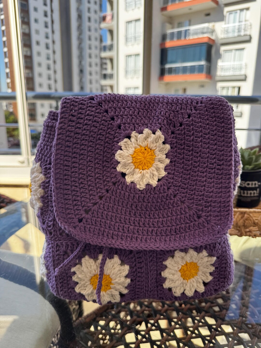 Granny Square Backpack, Granny Square Boho Backpack, Retro Bag, Hippie ...