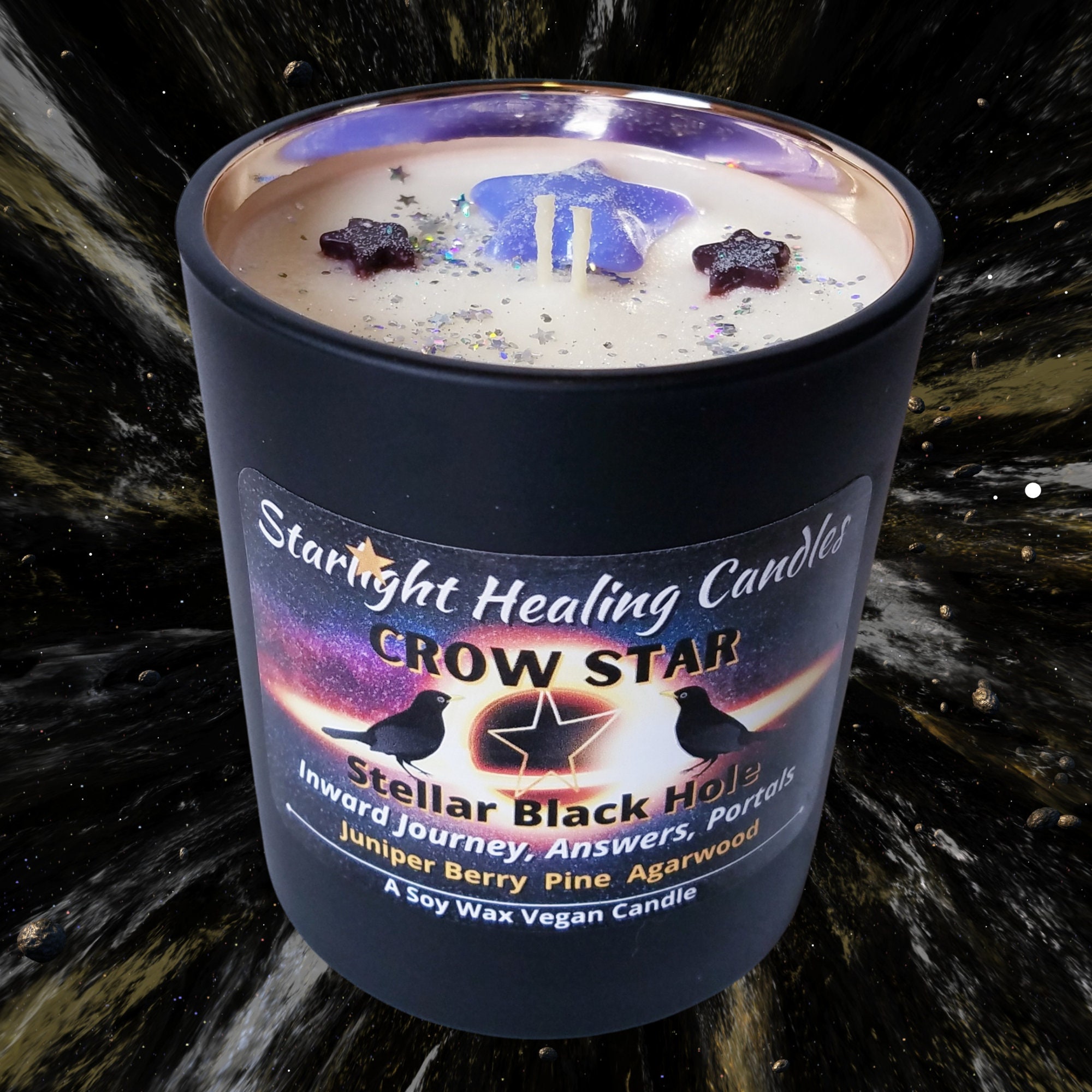 Starlight Healing Candles Crow Star for Inward Journey, Answers and ...