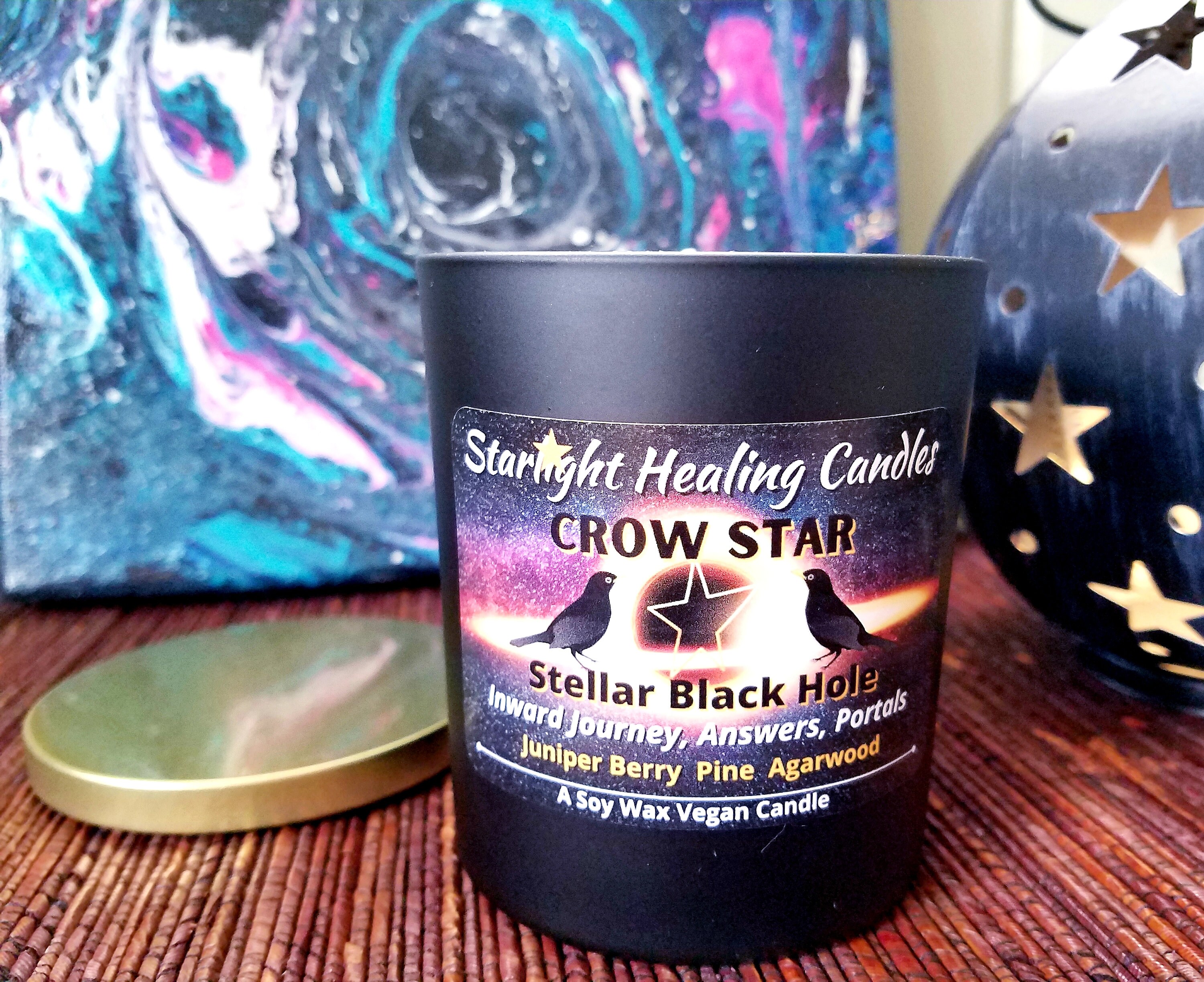 Starlight Healing Candles Crow Star for Inward Journey, Answers and ...