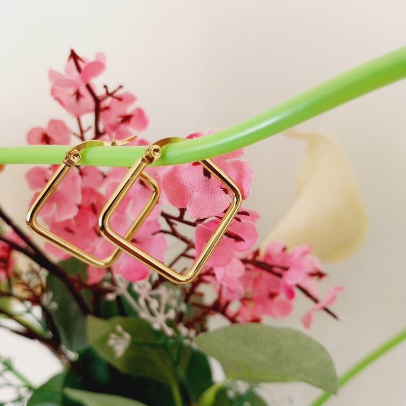 Square Hoops - Etsy