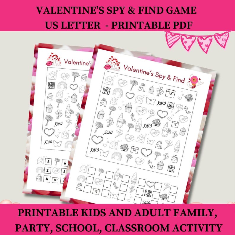 Valentine’s Spy and Find Game Printable – Fun for Kids, Families ...