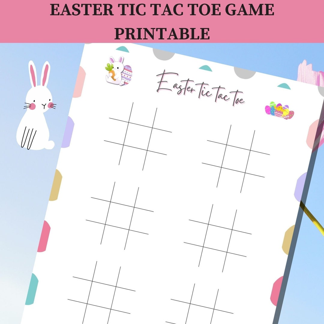 Printable Easter Tic Tac Toe Game, Kids Party Activity (PDF) - Etsy