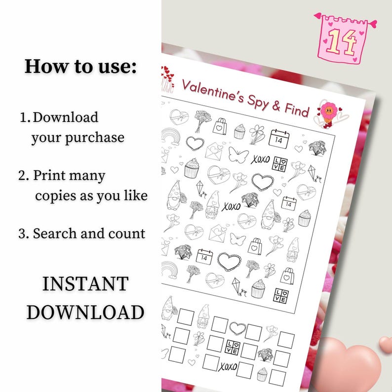 Valentine’s Spy and Find Game Printable – Fun for Kids, Families ...