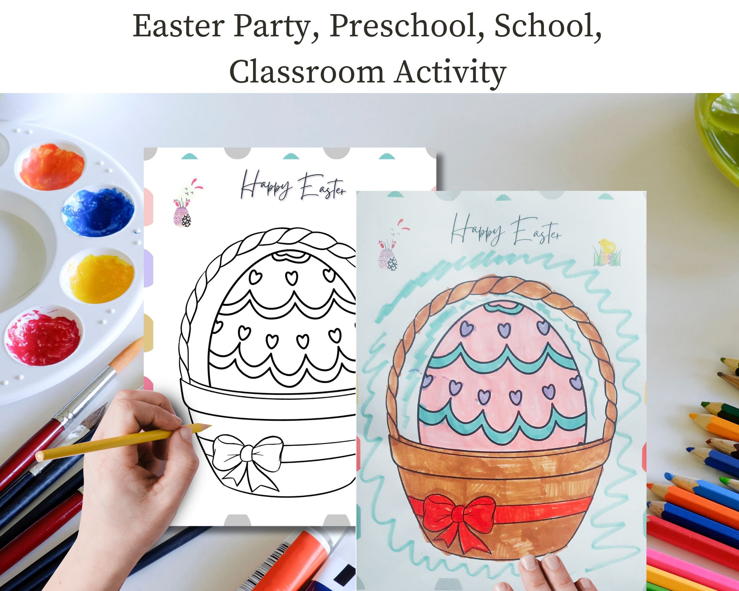 Easter Coloring Bundle: 5 Printable Pages - Perfect Fun for Kids ...