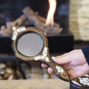Handmade Hand Mirror , Wooden Hand Mirror , Vintage Wedding Gifts ...