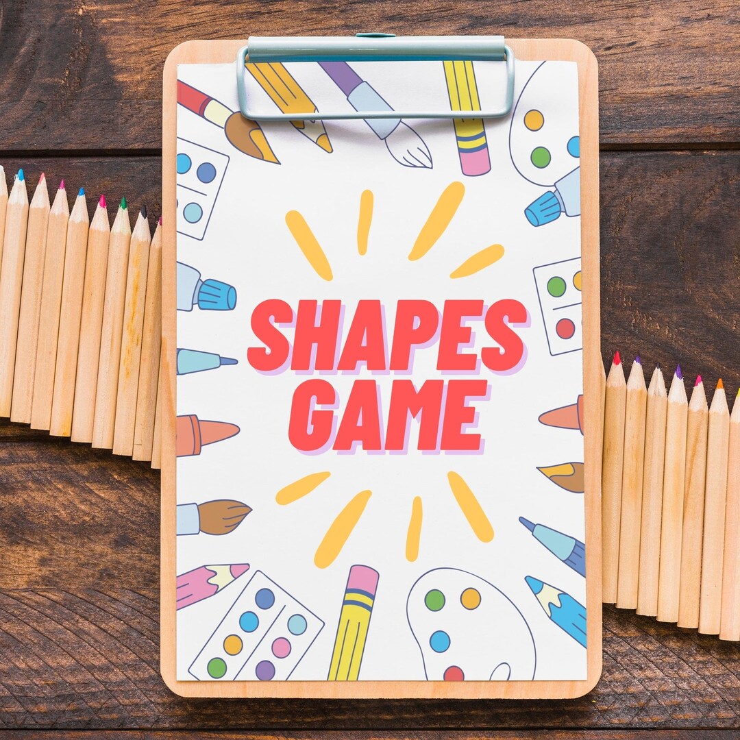 Shapes Game for Kids /trace and Learn the Shapes / Preschool - Etsy