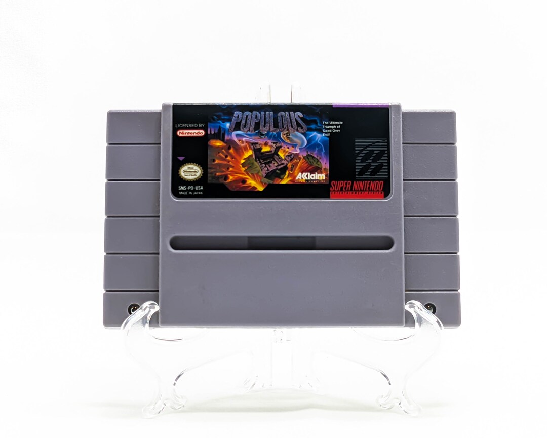 Populous SNES Super Nintendo, 1991 - Authentic - Refurbished & Tested ...