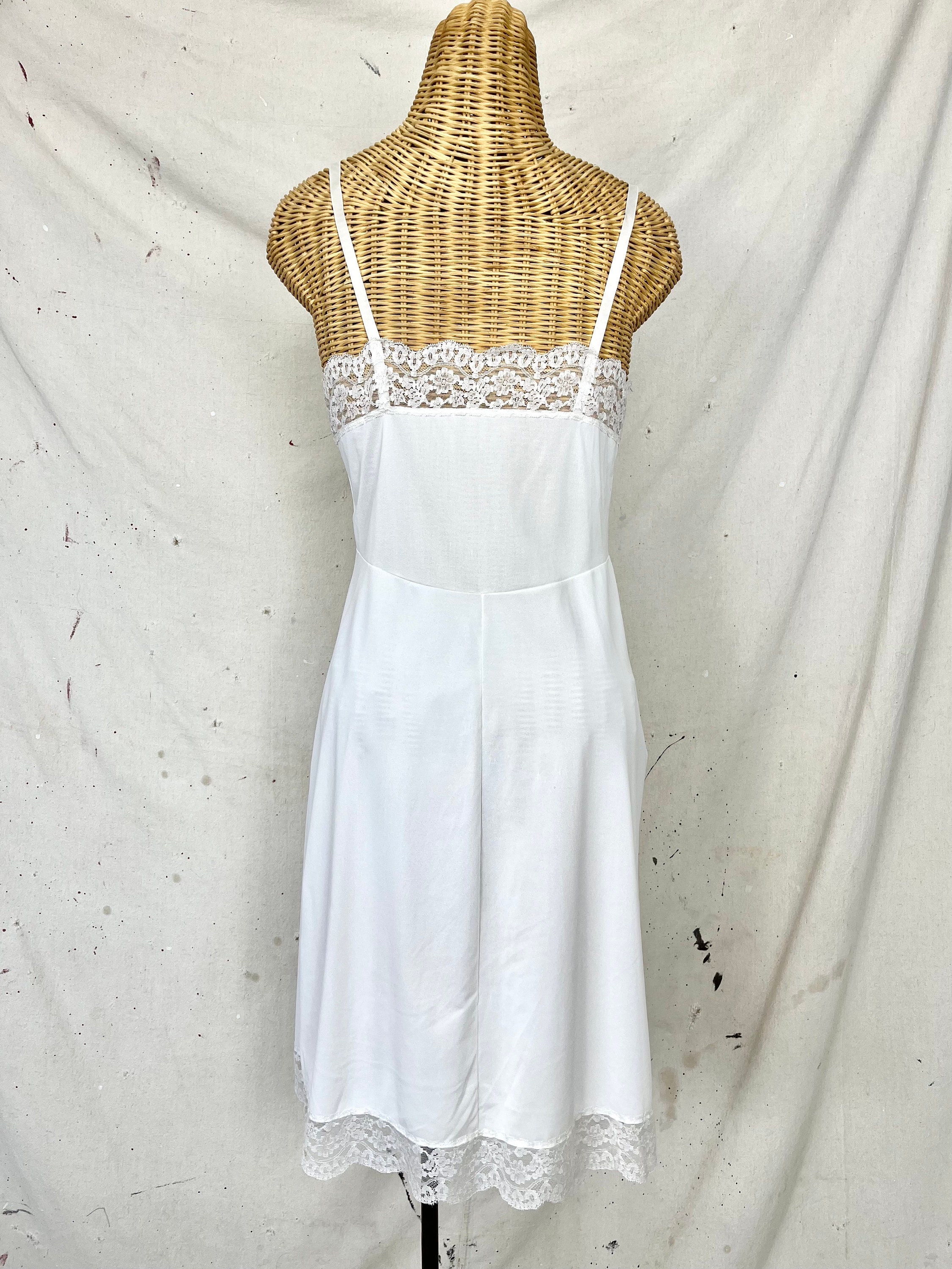 Vintage Lace Slip Dress M Etsy