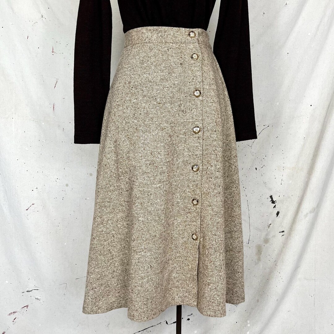 Vintage Side Button Midi Skirt XS-S - Etsy