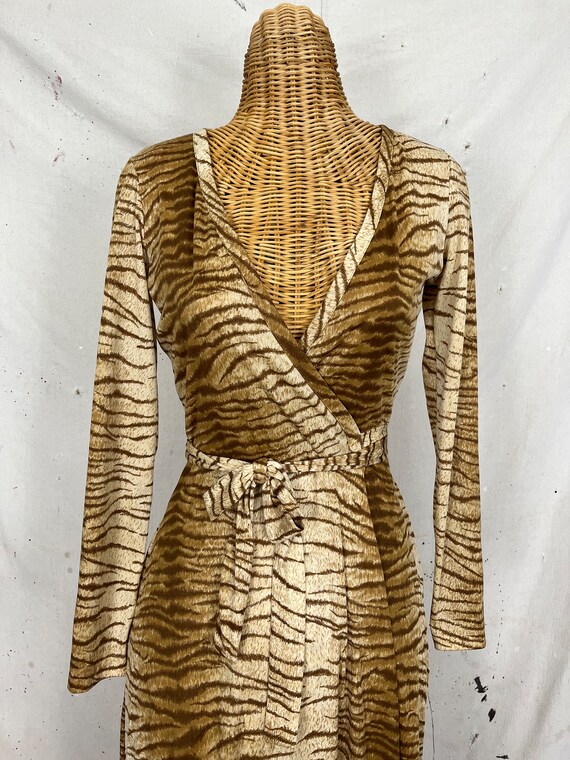 Vintage 70’s Eva Tiger Wrap Dress (S-M) - Gem