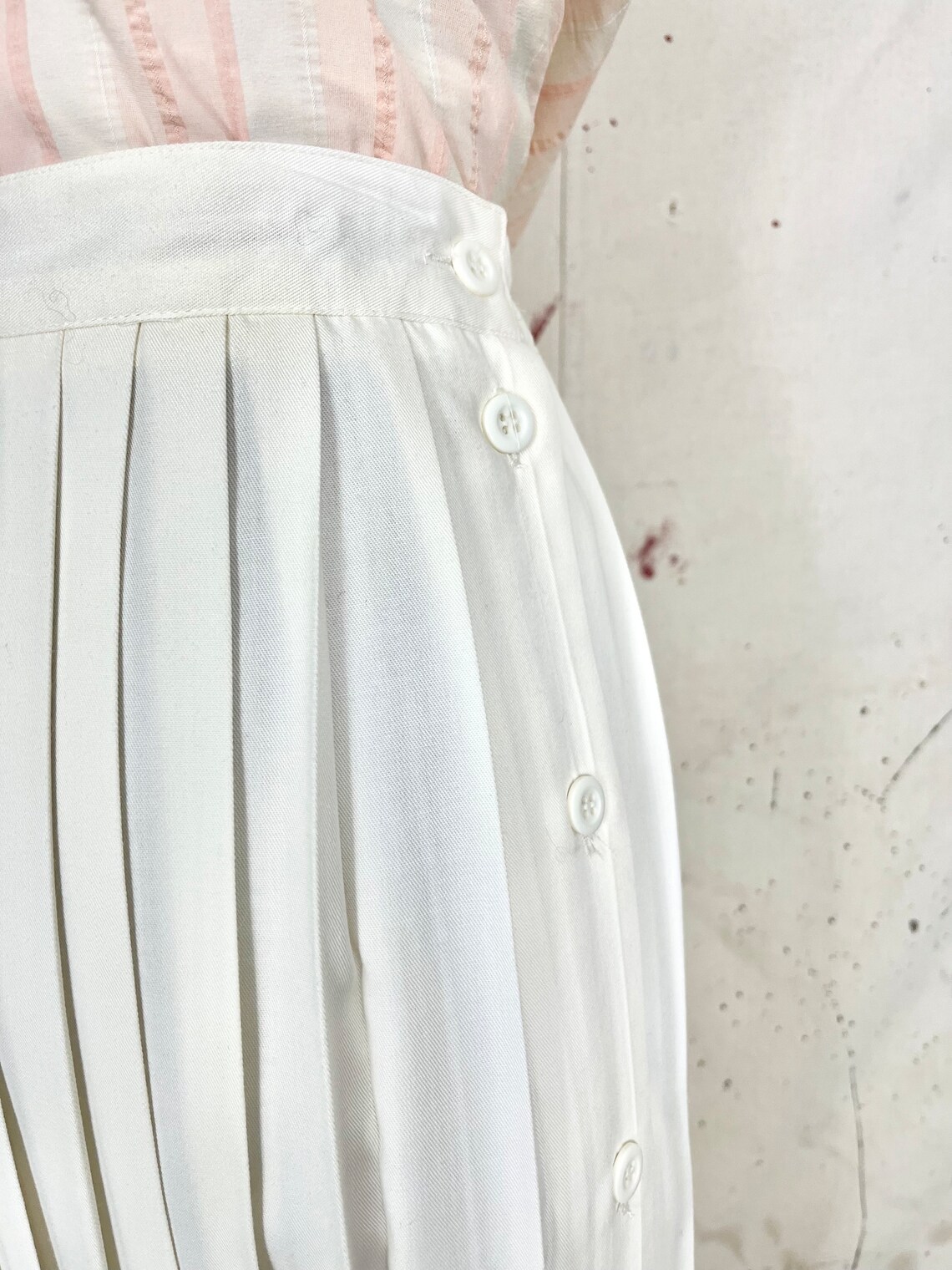 Vintage Side Button Midi Skirt (M-L) - Etsy