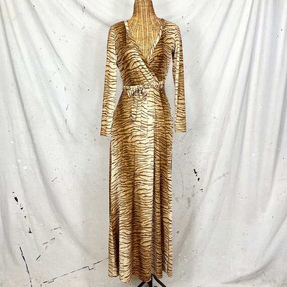 Vintage 70’s Eva Tiger Wrap Dress (S-M) - Gem