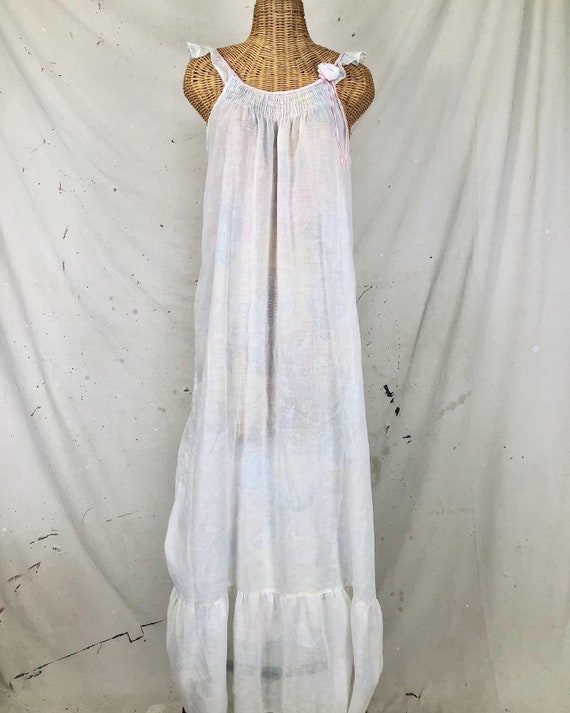 Vintage Pastel Floral Nightgown Gem